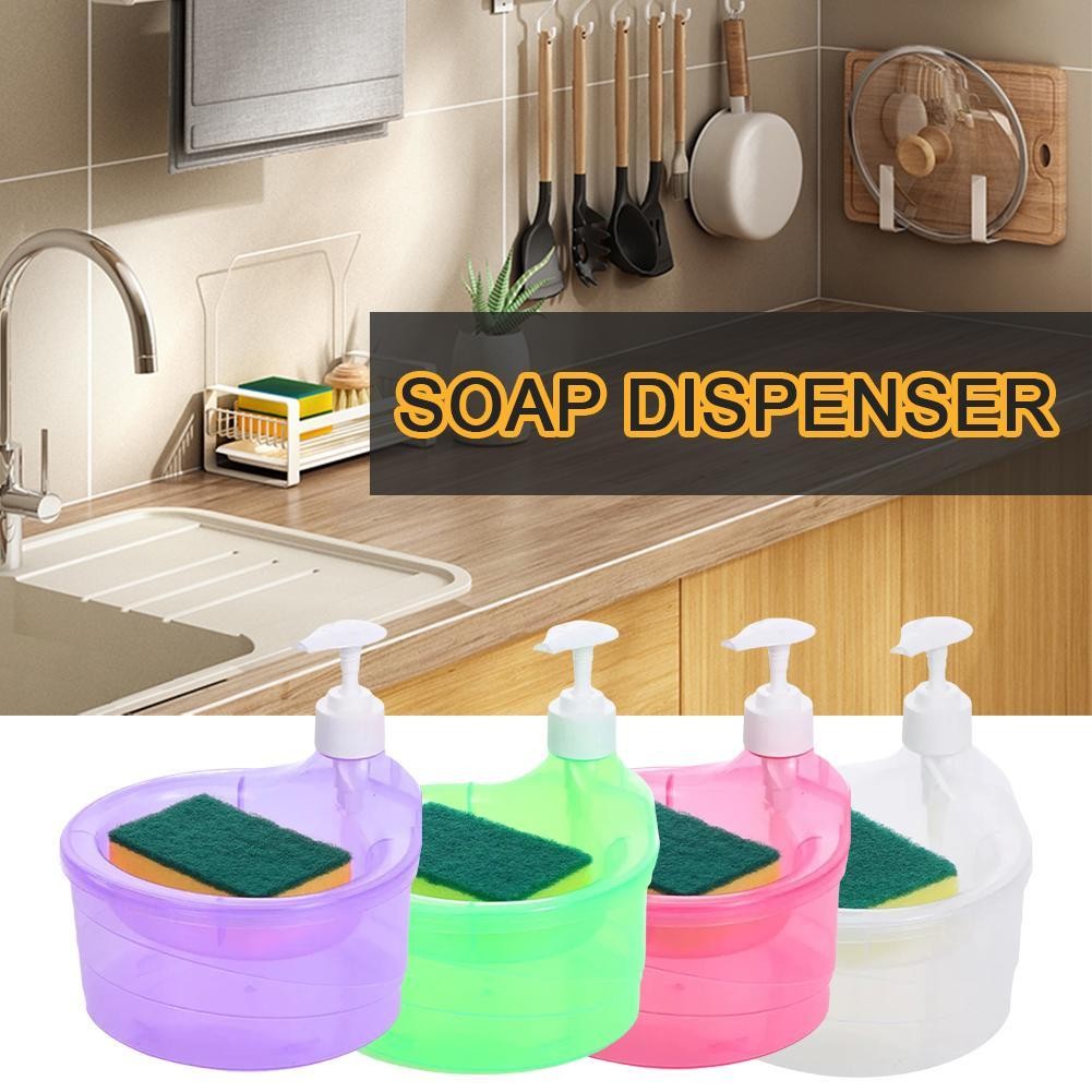 Sponge Dishwashing Liquid Soap Container Kitchen Detergent Discharge ...