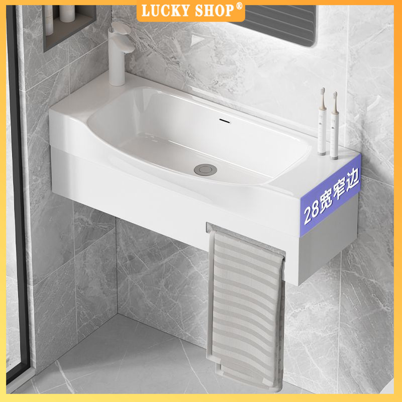 Simple Bathroom Wall-Mounted Wash Basin Stainless Steel Bracket Basin ...