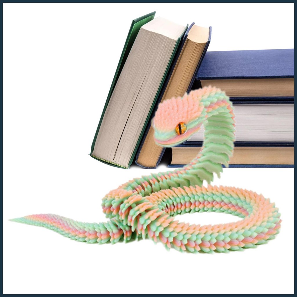 3D Printed Articulated Snake Flexible Snake Model Animal 3D Printed ...