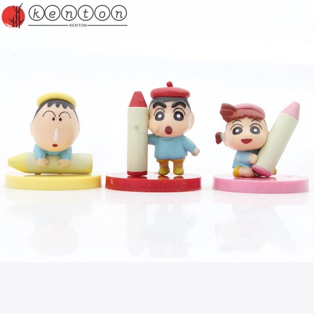KENTON 6pcs/set Crayon Shin-chan Anime Figure, Graffiti Seies Colorful ...