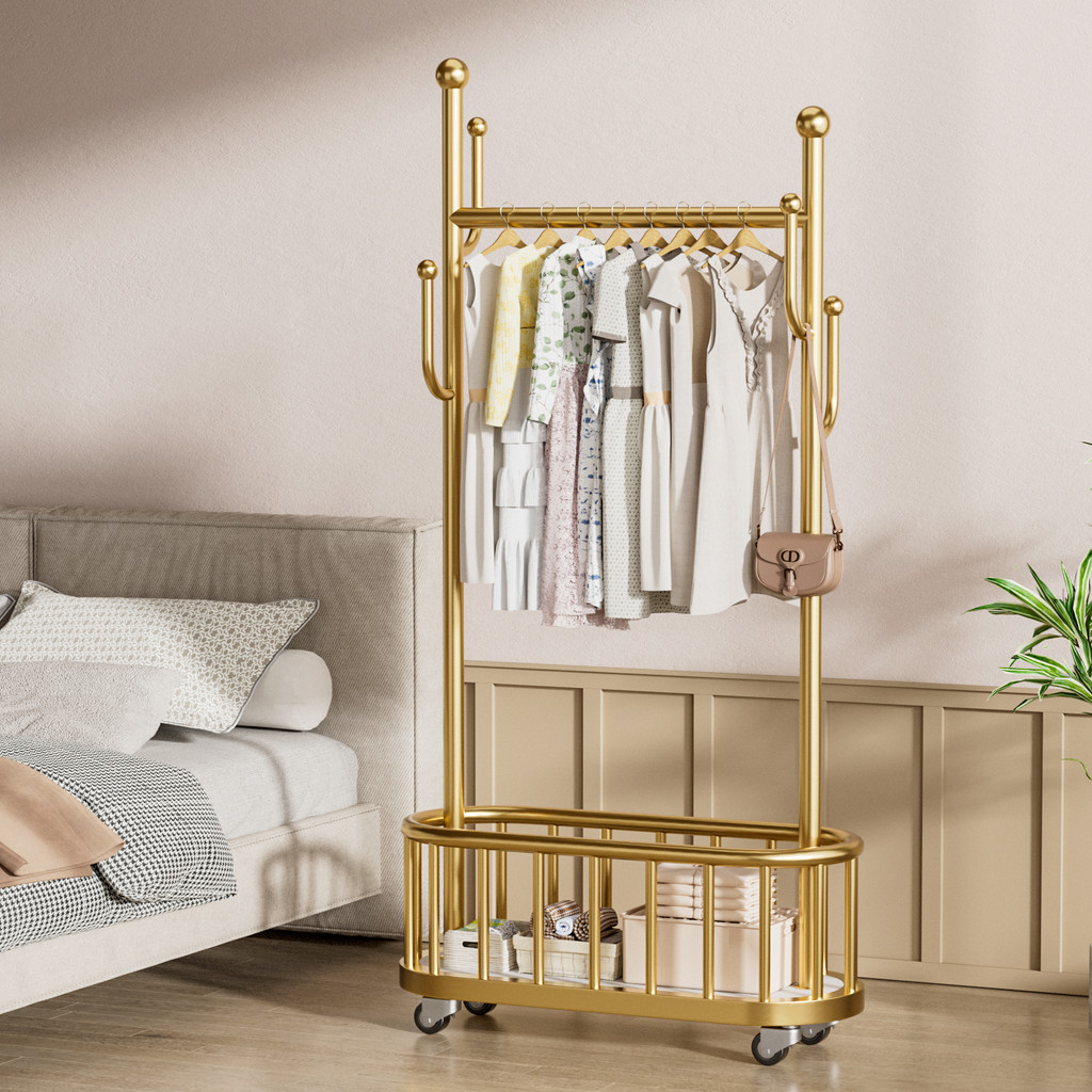 Bedroom Floor-standing Clothes Rack Living Room Room Clothes Drying ...