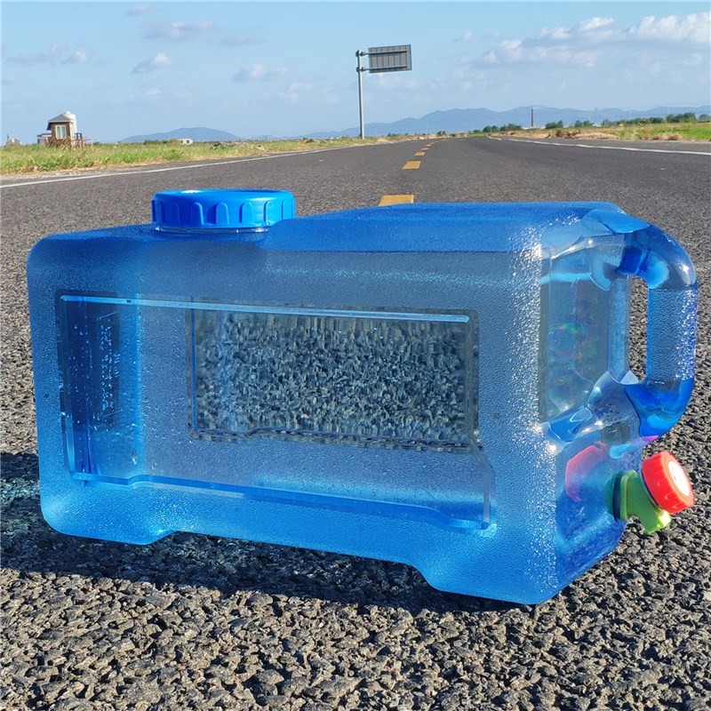 PC Square Outdoor Travel Car-mounted Drinking Water Bucket Wide-mouth ...