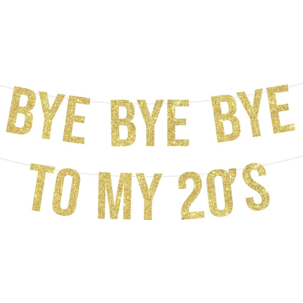 CHEEREVEAL Bye Bye Bye to My 20s Banner Gold for 90s Themed 30th ...