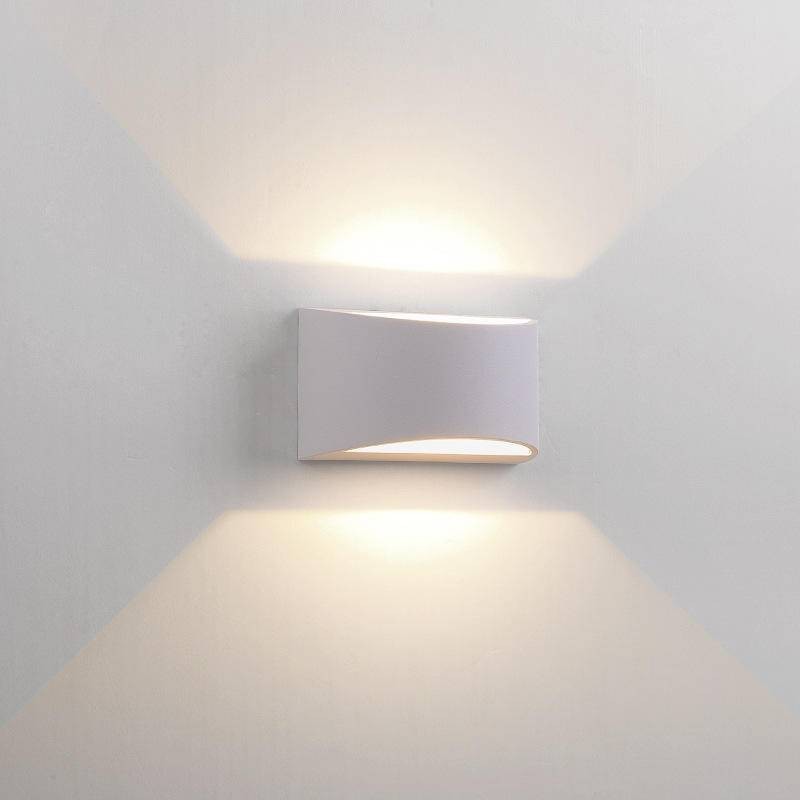 LED Wall Lights Indoor Modern White Plaster Wall Wash Lights 7W Warm ...