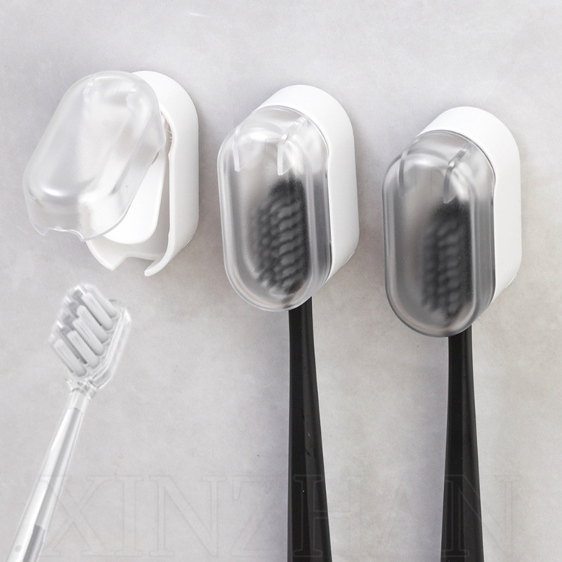 Dustproof Waterproof Toothbrush Box - Wall-Mounted Automatic Flip ...