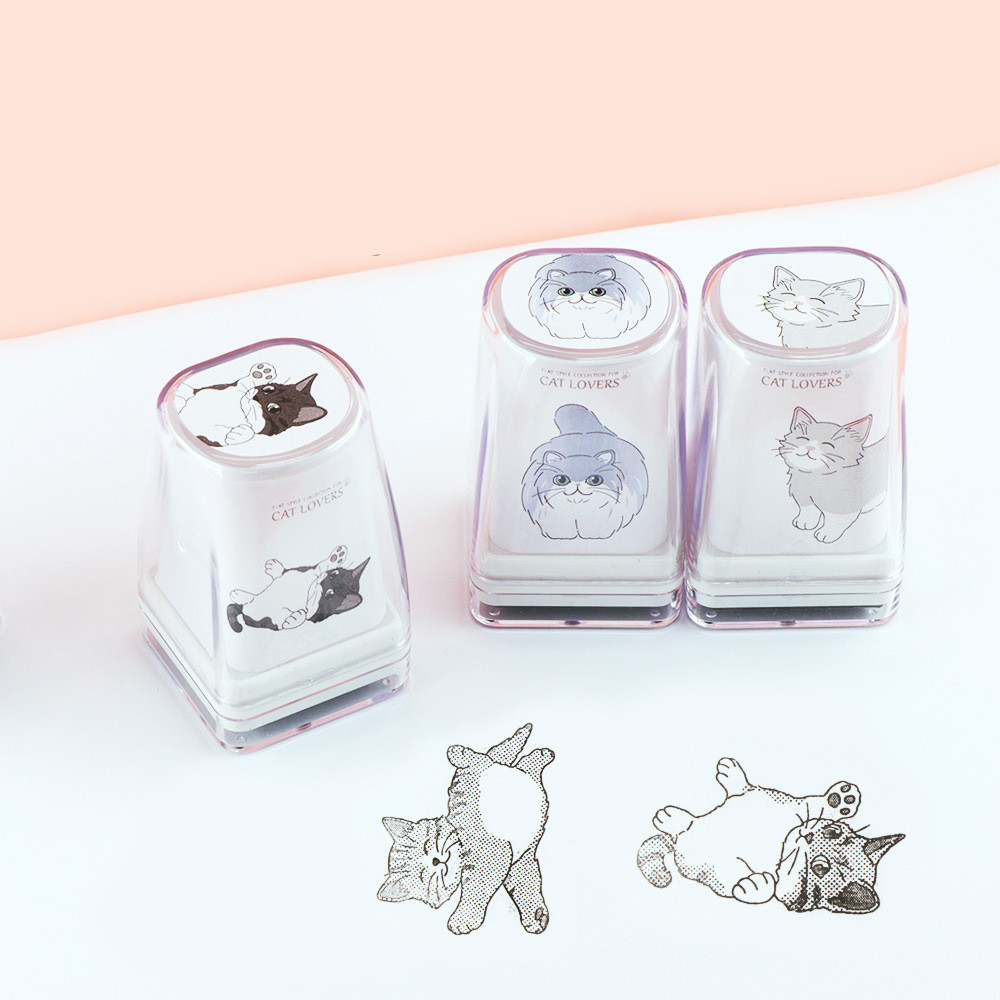 DIY Cute Kitty Cat Stamp Seal Handbook Journal Diary Scrapbook Letter ...