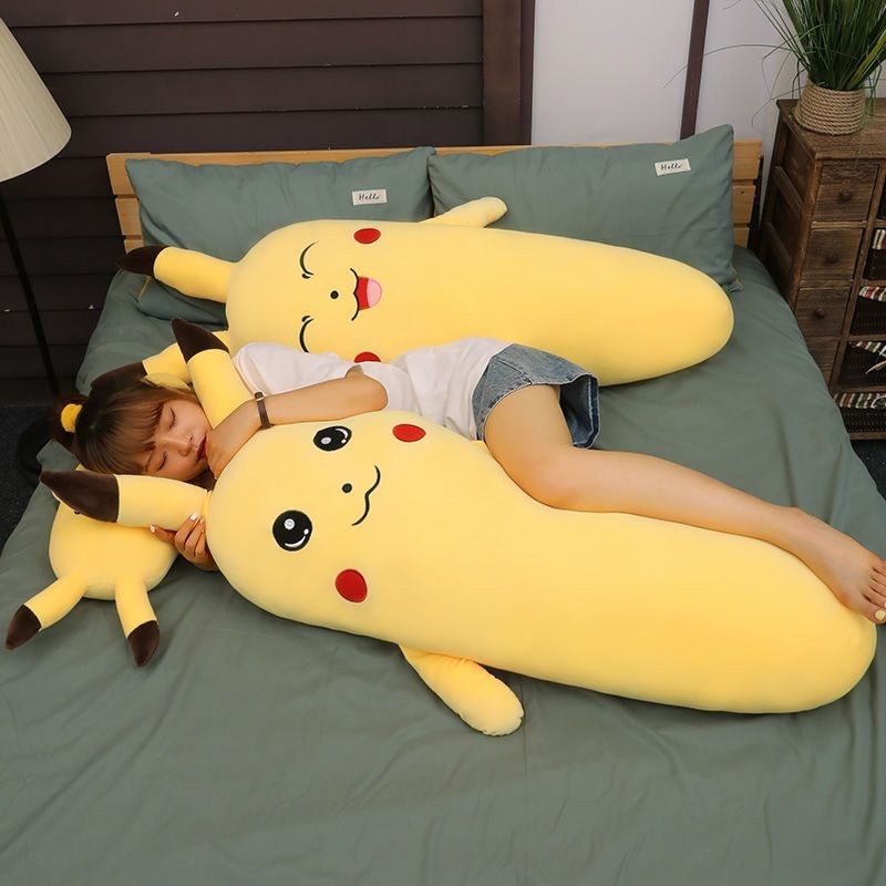 Cute Pikachu Plush Toy Doll Bed Sleeping Leg Pillow Doll Doll Ragdoll ...