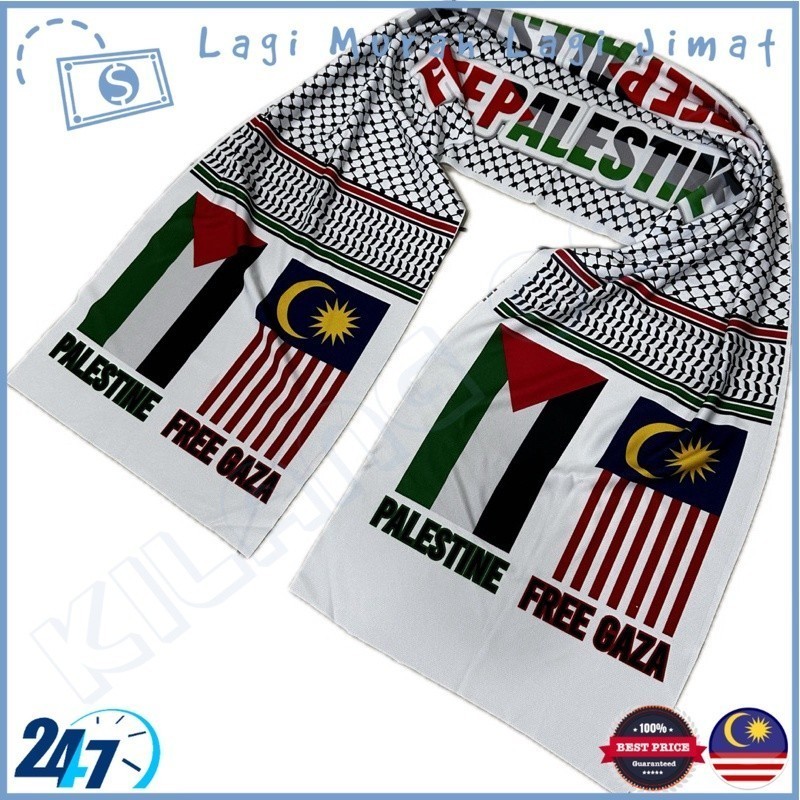 Bendera Free Gaza Mafla Selendang Palestine Flag Kuffiya Palestina ...