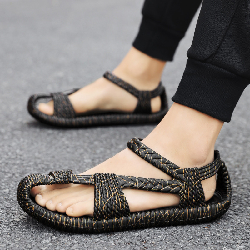 Sandals Men's and women Summer New Outer Wear Soft Bottom Old Fashioned ...