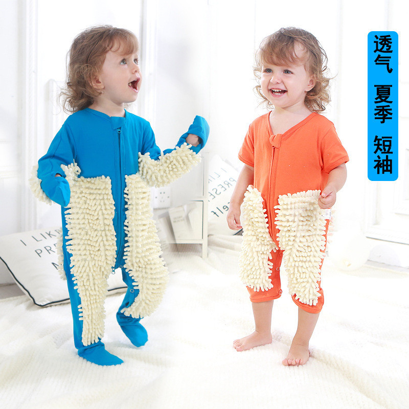 2023New Mop Men's and Women's Pure Cotton Romper Baby Jumpsuit Spring ...