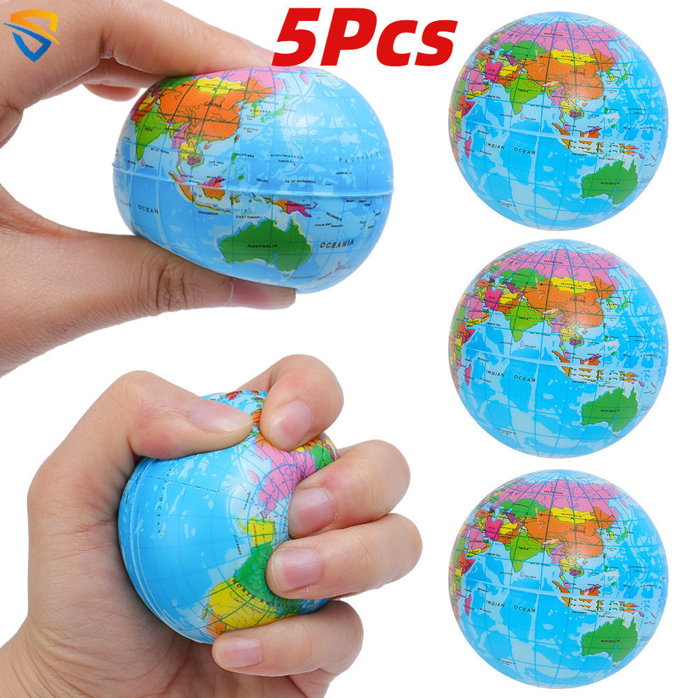 Mini Ultra Soft Sponge Foam Globe Squeeze Children's Educational Toy ...
