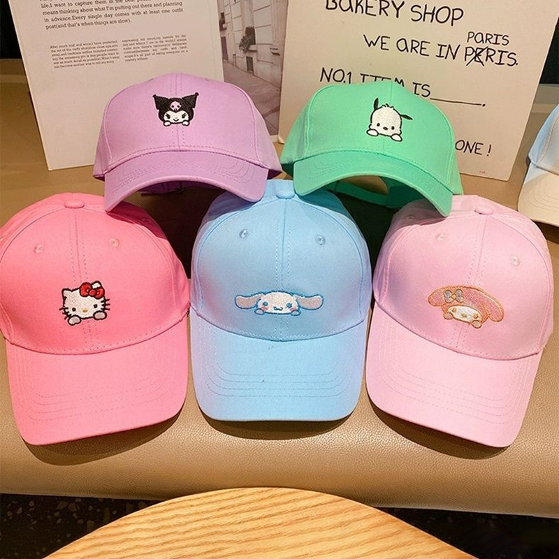 Sanrio Duck Cap Kuromi Cinnamoroll Melody Pompom Purin Baseball Cap ...