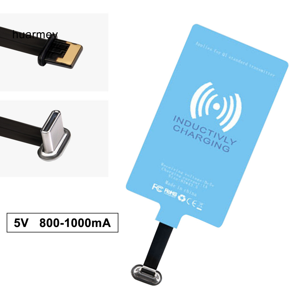 Wireless Charger Receiver Universal Fast Charge Mini 8Pin Type-C Qi ...