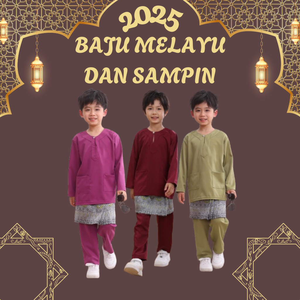 2025 Malay and Sampin Clothes (2y - 12y) BMS3 [Kids Raya Fashion ...