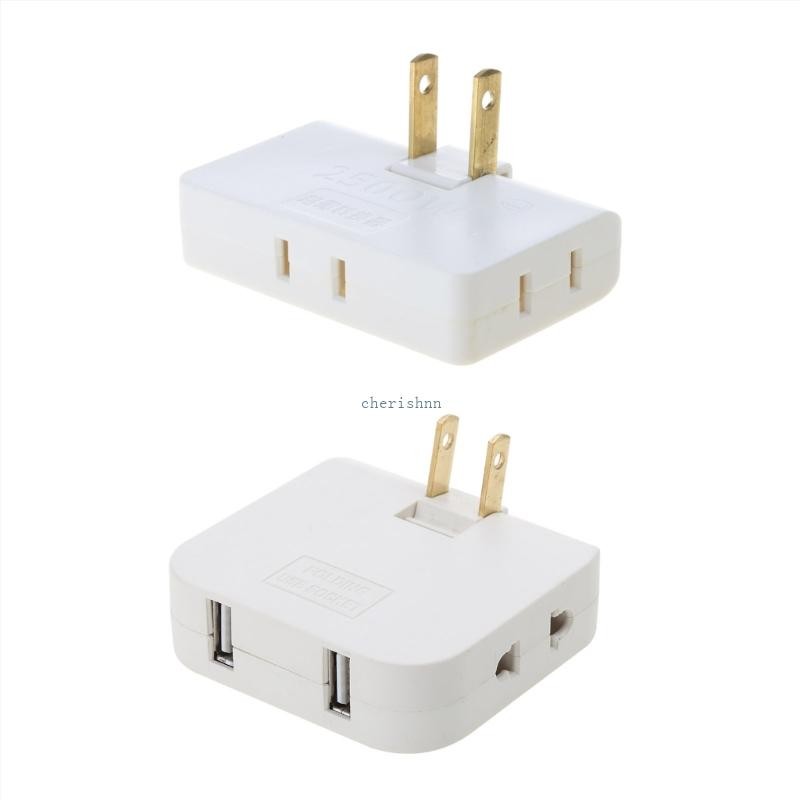 CH* Rotatable Socket Converter Multi Plug Socket Indoor Wall USB Power ...