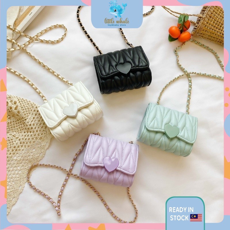 Children's Bags Heart PU Leather Kids Little Girls Princess Mini ...