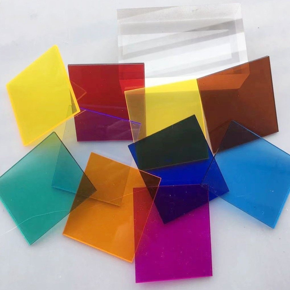 Transparent Acrylic Sheet Organic Glass Red Orange Yellow Green Blue ...