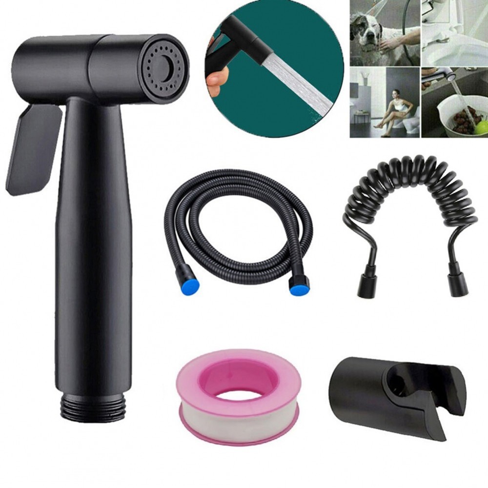 Matte Black Bidet Spray Douche Set with ABS Holder Easy to Install and ...