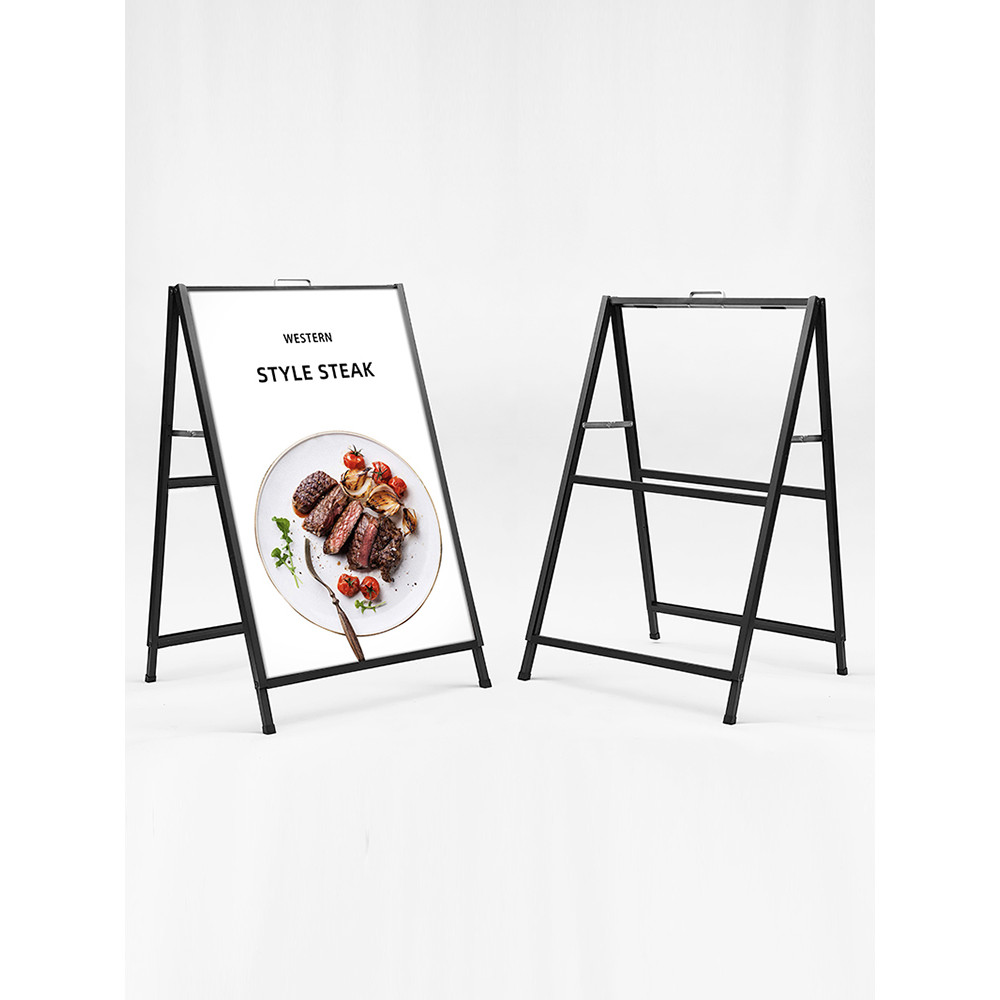 A Floor-standing Poster Display Rack kt Outdoor Folding Signboard a ...