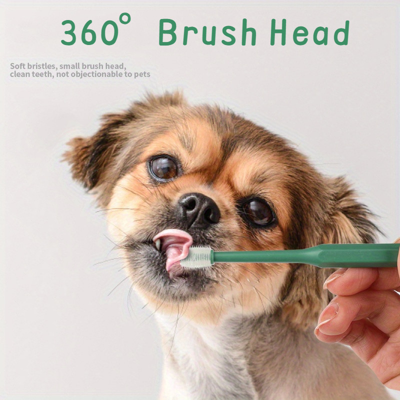 360 Degree Pet Toothbrush for Cats and Dogs - Sustainable Plastic, Soft ...