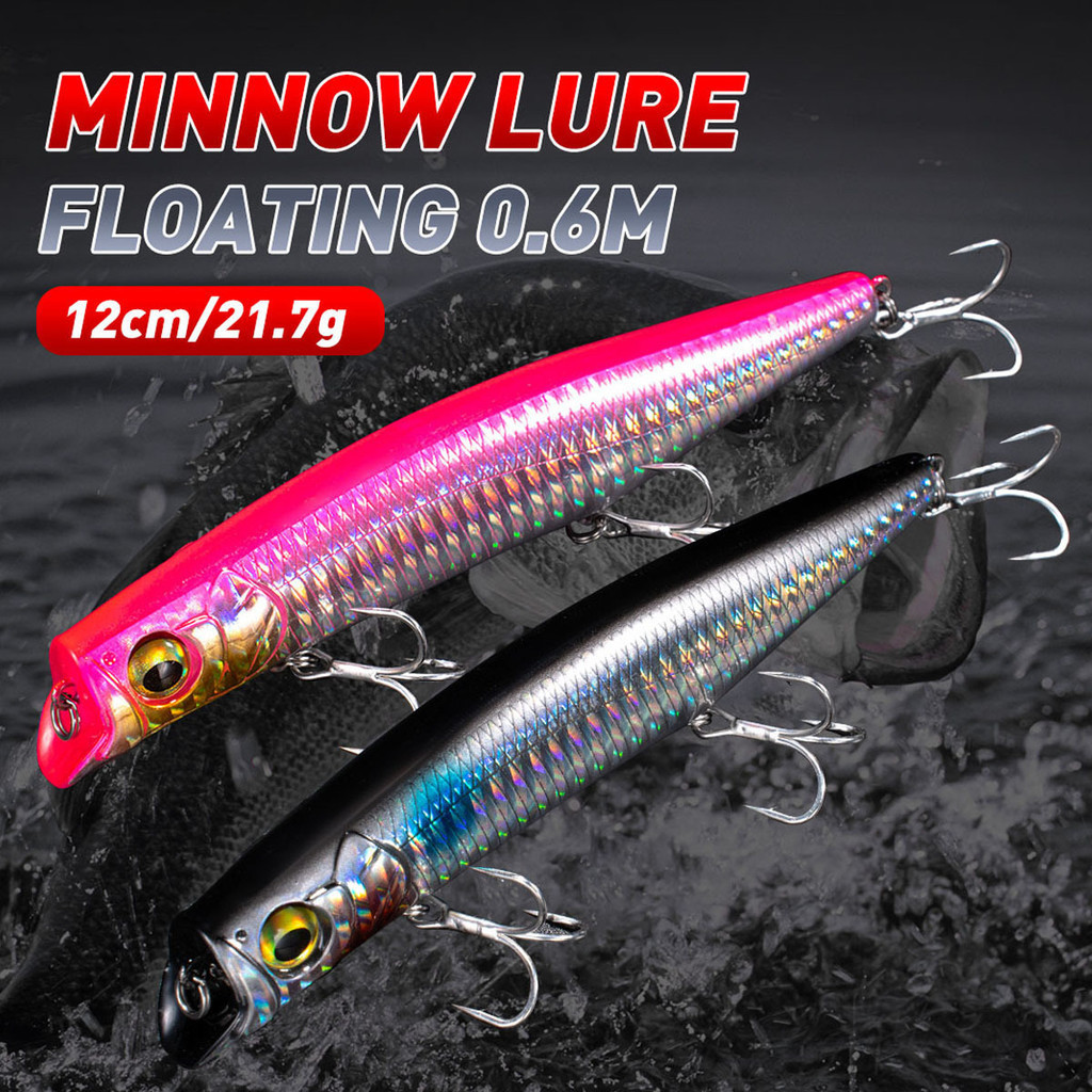 Lure Lure Minnow Center of Gravity Transfer 12cm/21.7g Floating Minnow ...