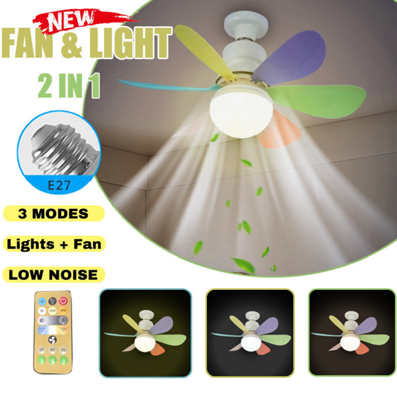 LED Ceiling Fan Light 30w/40w E27 Ceiling Fan Light with Remote Control ...