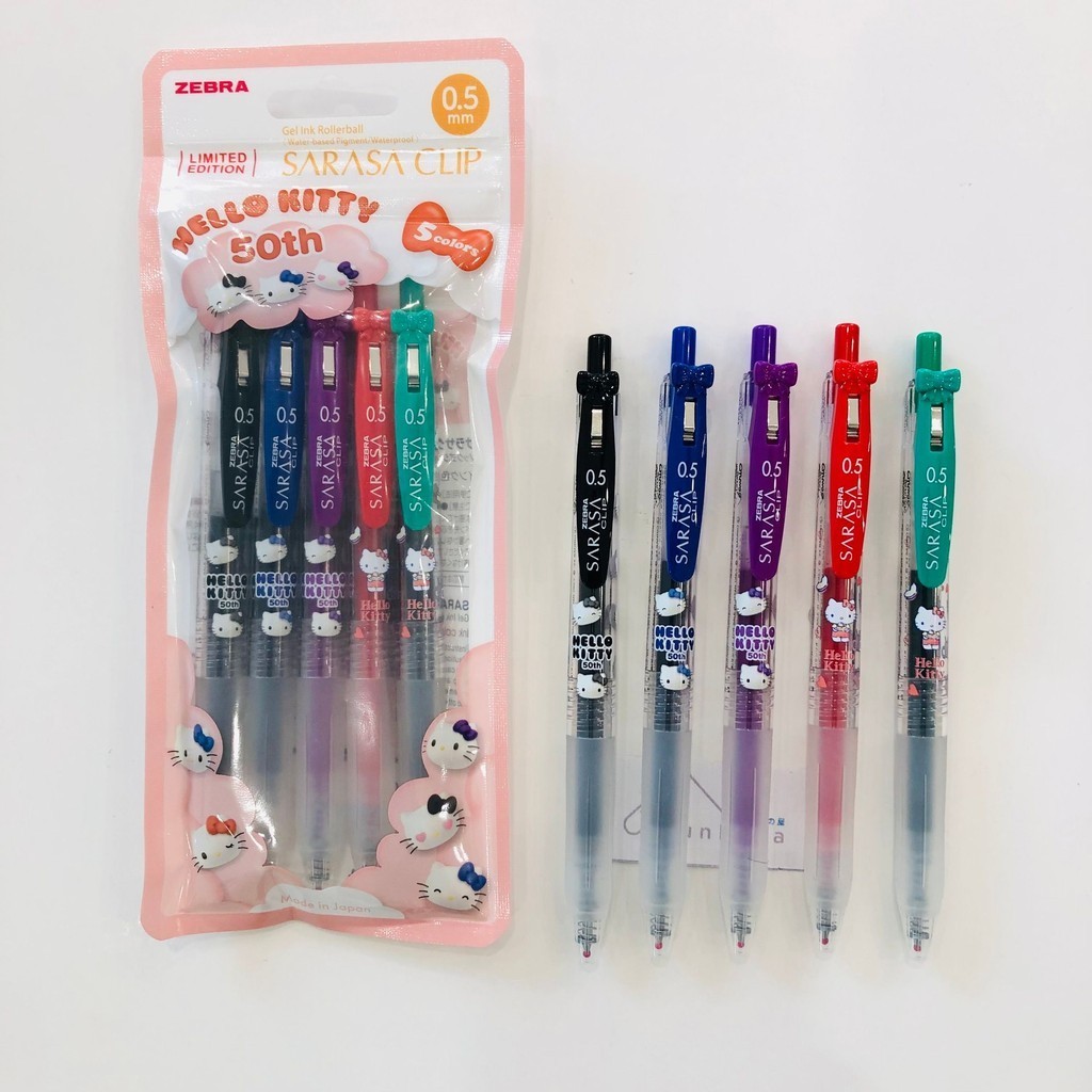 ZEBRA SARASA Clip Gel Pen JJ15 0.5mm Hello Kitty 50th Anniversary Series (Limited Edition ...