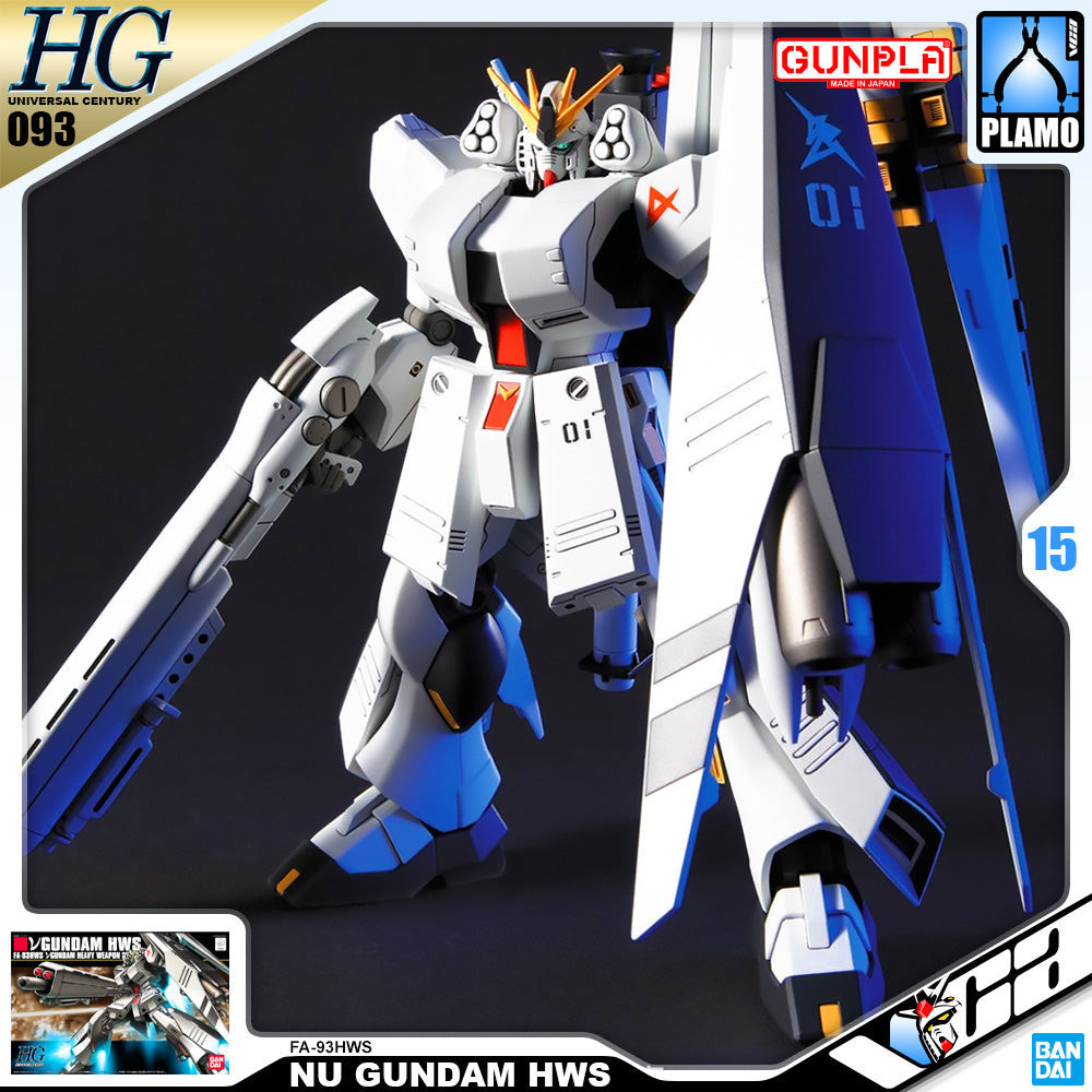 ⭐️ BANDAI GUNPLA HIGH GRADE UNIVERSAL CENTURY HGUC HG 1/144 NU GUNDAM HWS MODEL TOY VCA ...