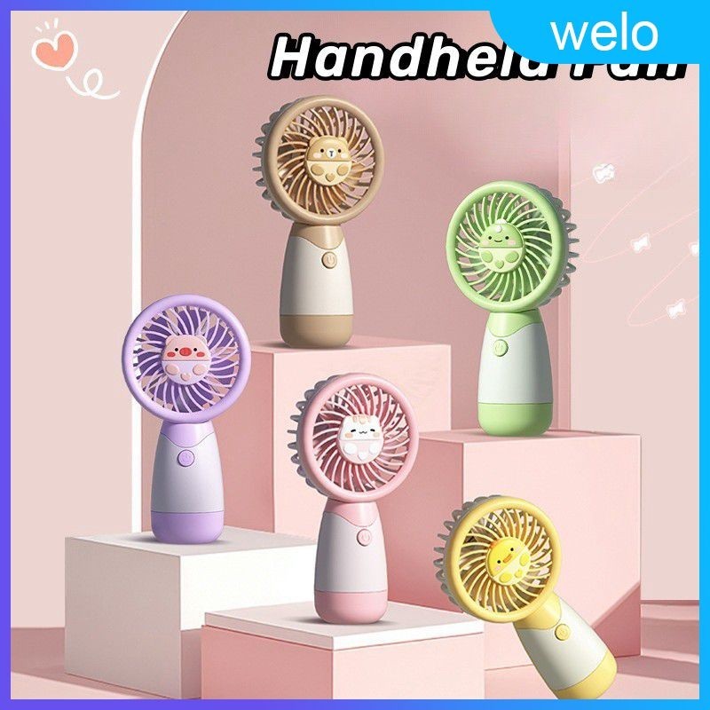 Cute Animal Handheld Fan Usb Rechargeable Portable Mini Handy Fan With ...