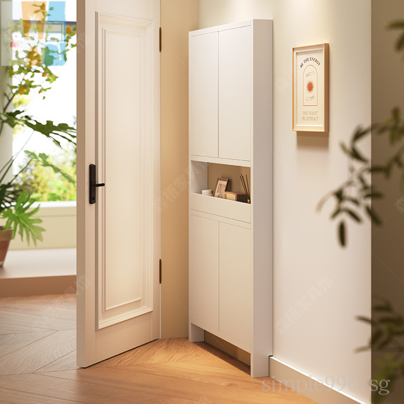 Ultra-Thin Storage Cabinet behind the Door Bookshelf Floor Shelf ...