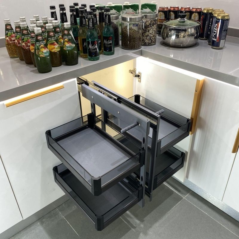 Corner Pull-out Basket Full Pull-out Small Monster Kitchen Cabinet ...