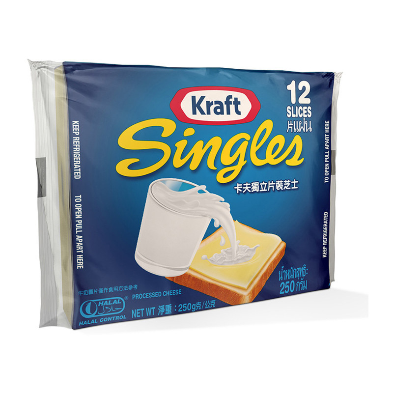 Kraft Singles Cheese Slices 12s 250g | Shopee Singapore
