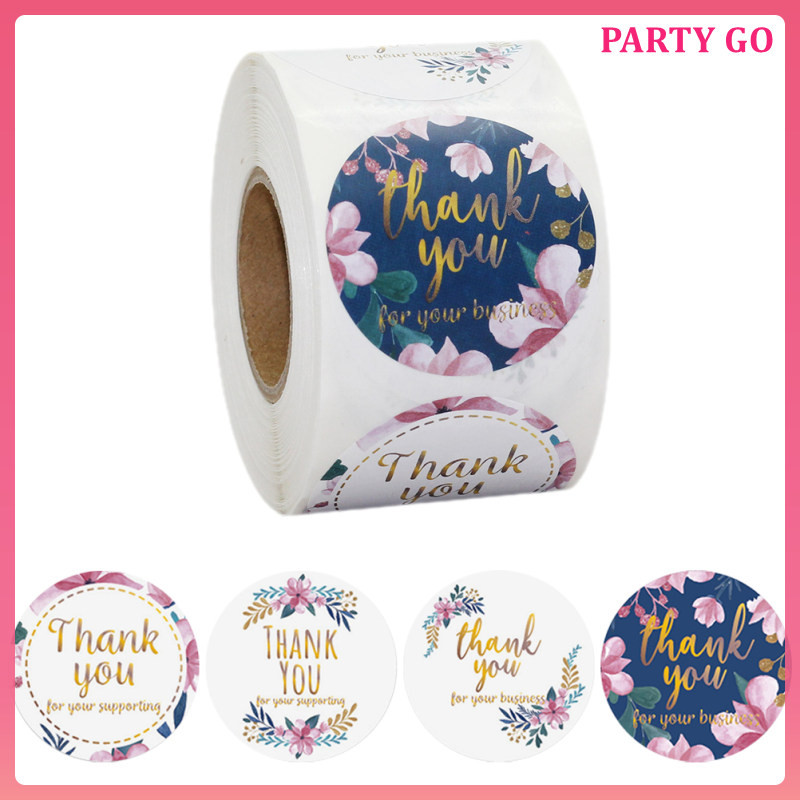1 roll of Thank You Label Sticker Gift Wrapping Sticker Thank You ...