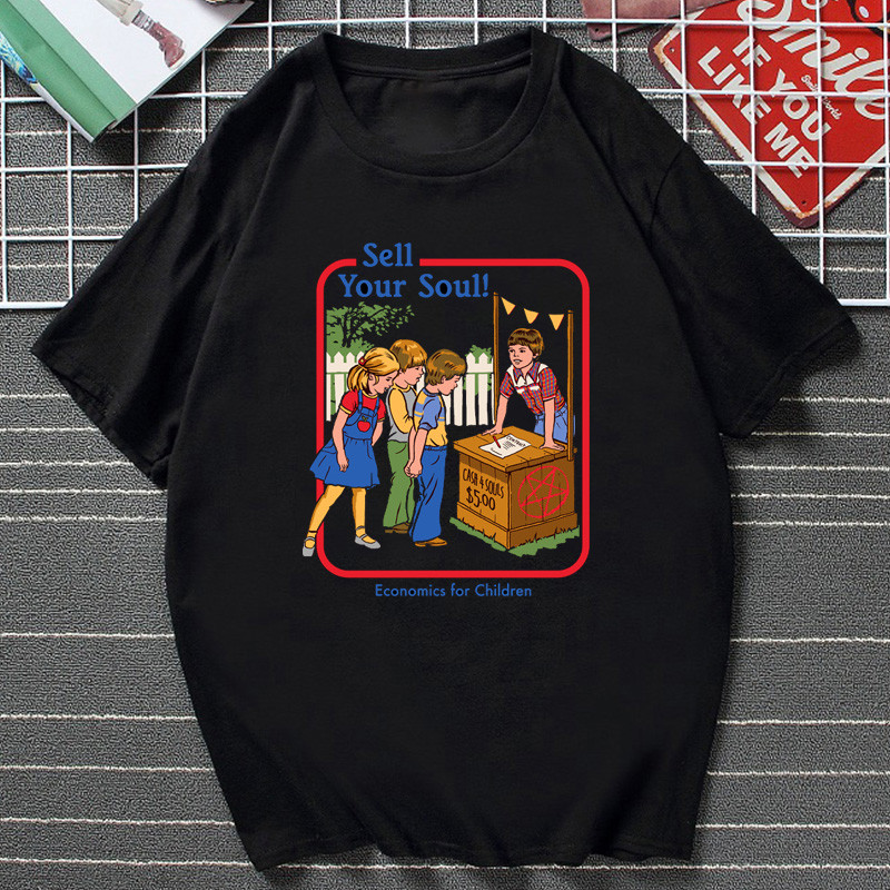 2025 New Satan Unisex T Shirt Demon Death Scary Evil Hip Hop s Sell ...