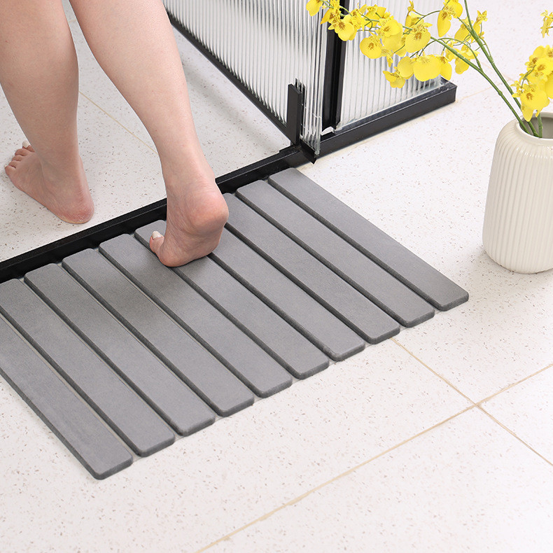 Diatomite Hard Mat for Bathroom/Toilet Floor - Super Absorbent & Quick ...
