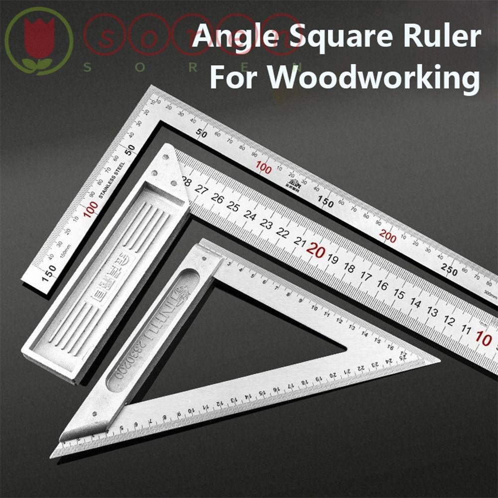 SOREN Right Angle Gauge, Double Sided Scale Stainless Steel Angle ...