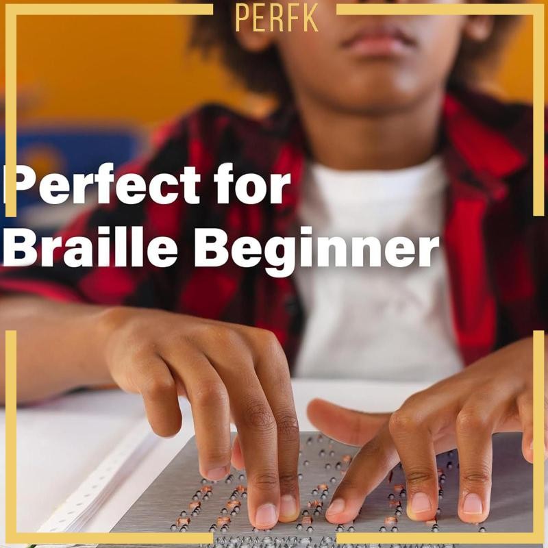 [Perfk] Braille Alphabet Board Educational Tool Lightweight Portable ...