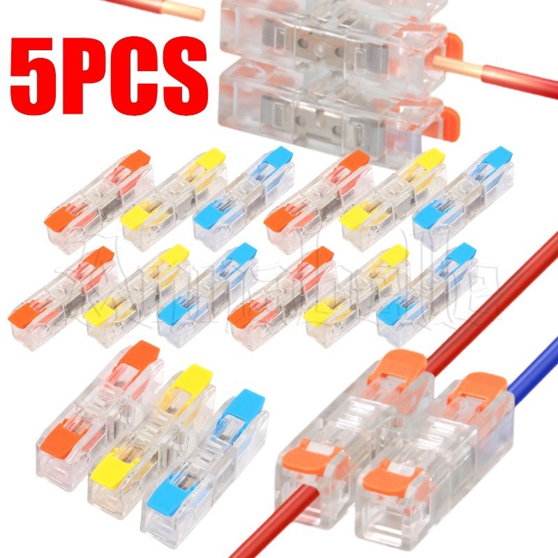 5/1Pcs Quick Wiring Terminal - Universal Compact Terminal Block - Push ...