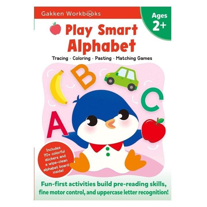 Gakken Workbooks Play Smart Alphabet Age 2+ Tracing/ Coloring/ Pasting ...