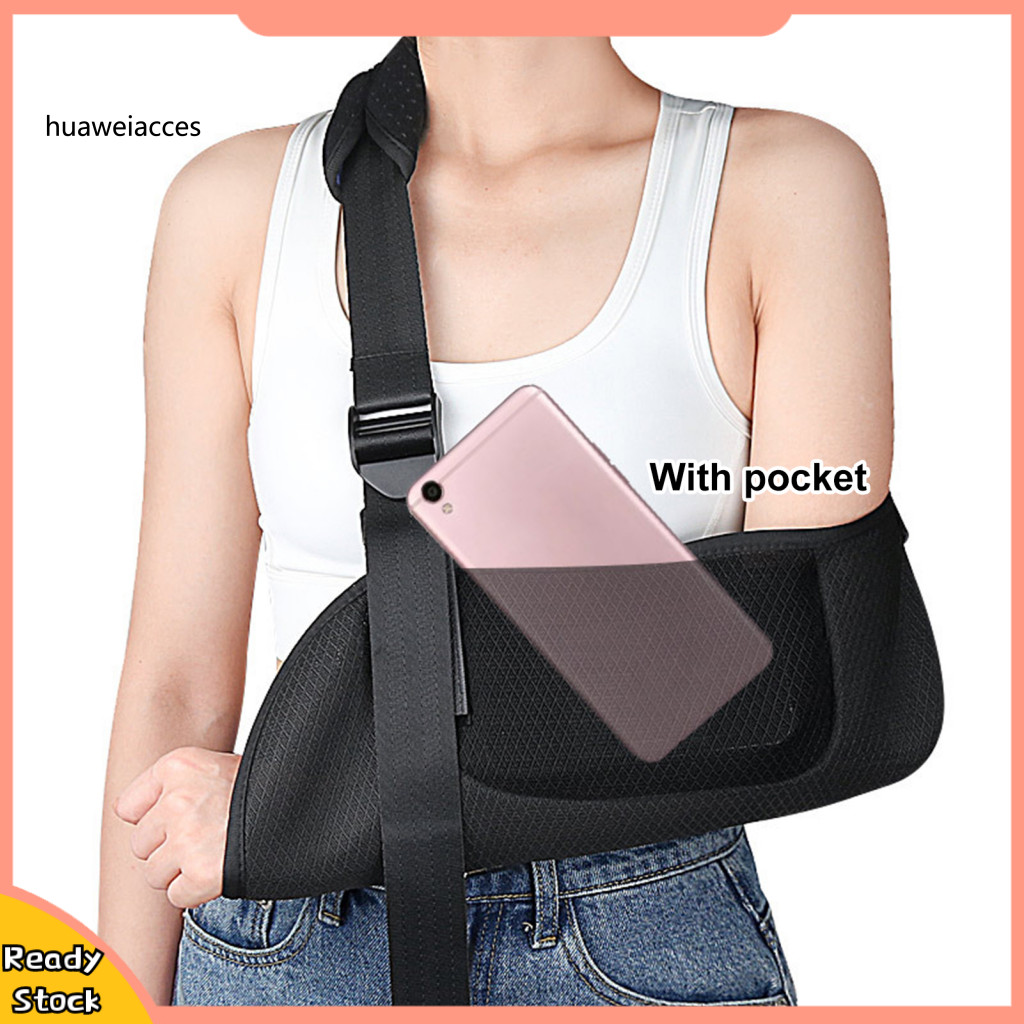HUA Arm Sling Adjustable Padded Elbow Dislocation Sprain Brace ...