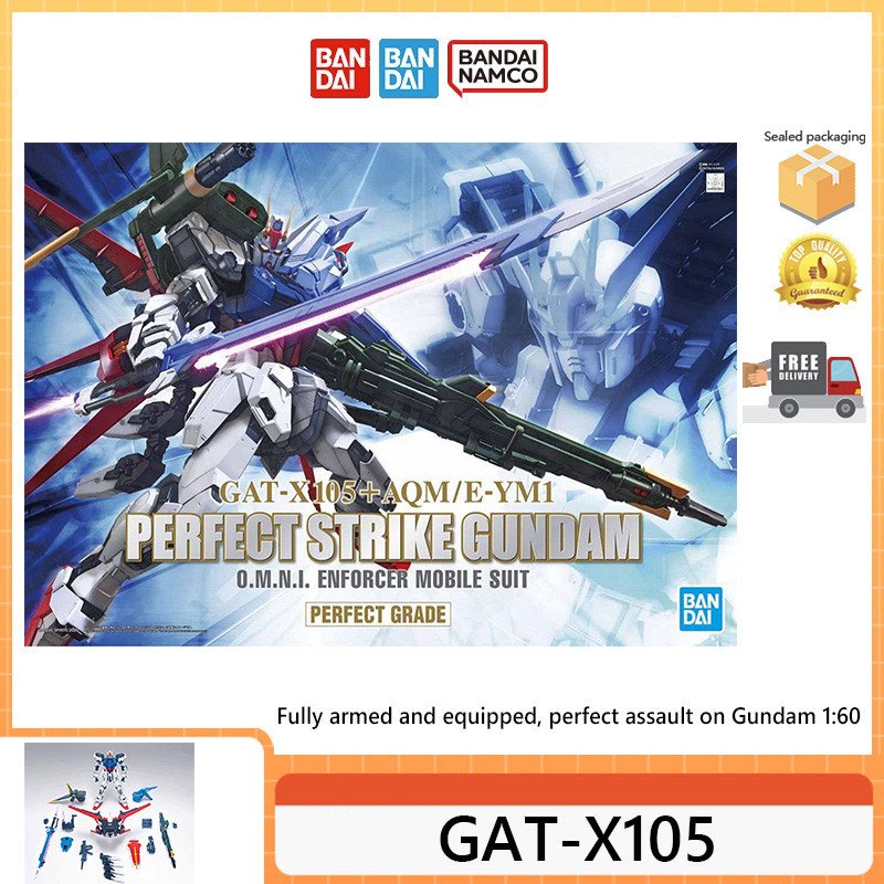 Bandai GAT-X105 PG 1/60 Full Armed Strike Gundam Full Equipment Perfect ...
