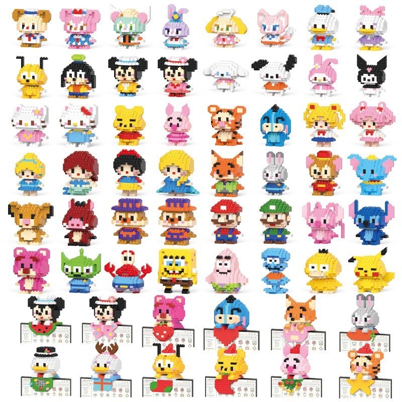 Nanoblock Cartoon Building Characters Set With Winnie The Pooh And ...