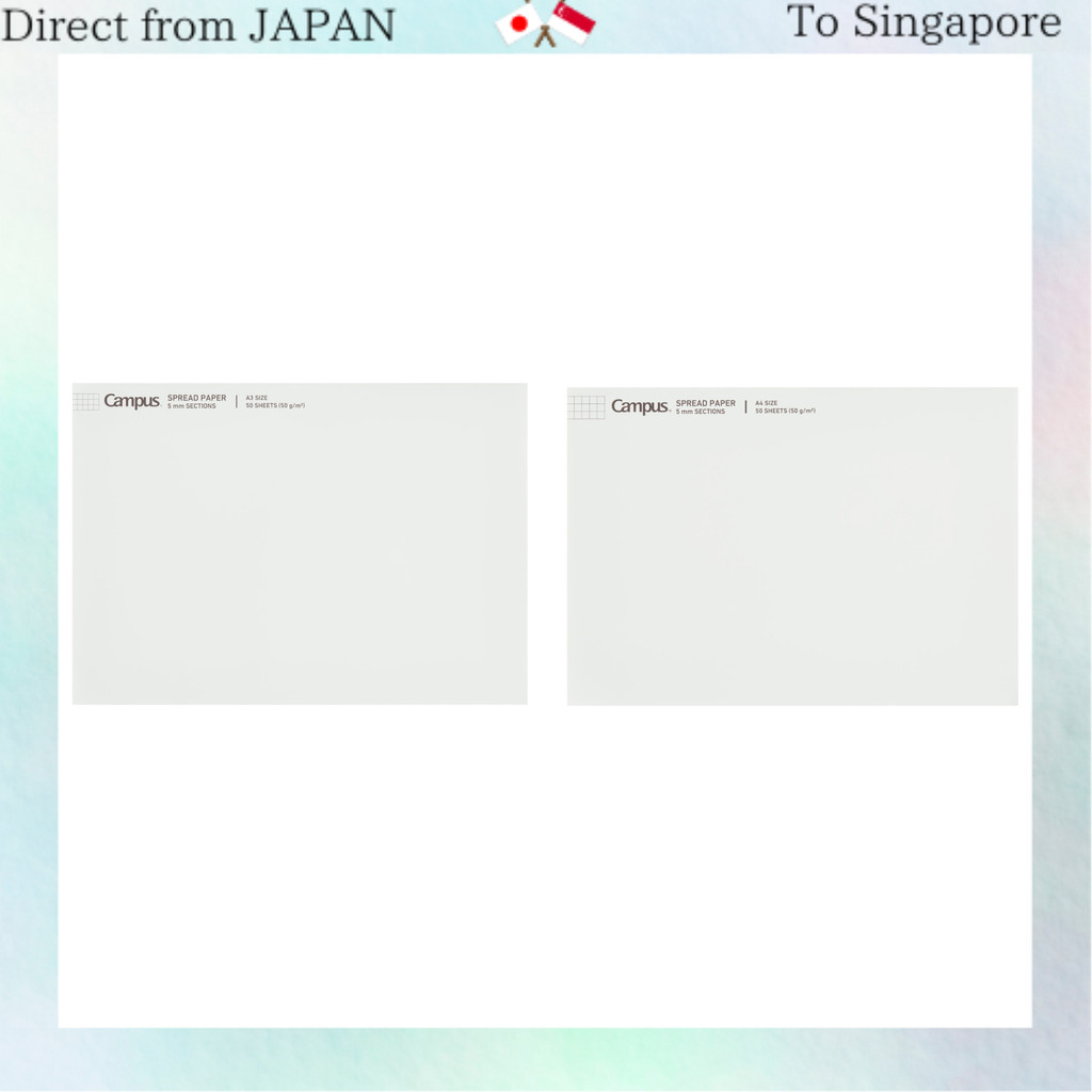 KOKUYO Report Paper A3 Campus Spread Paper 50 Sheets 5mm Grid Ruled ...