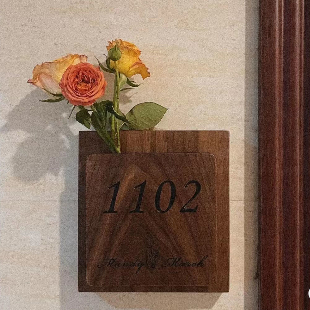 Custom Solid Wood Door Plate Luxury Creative Residential Room Door ...