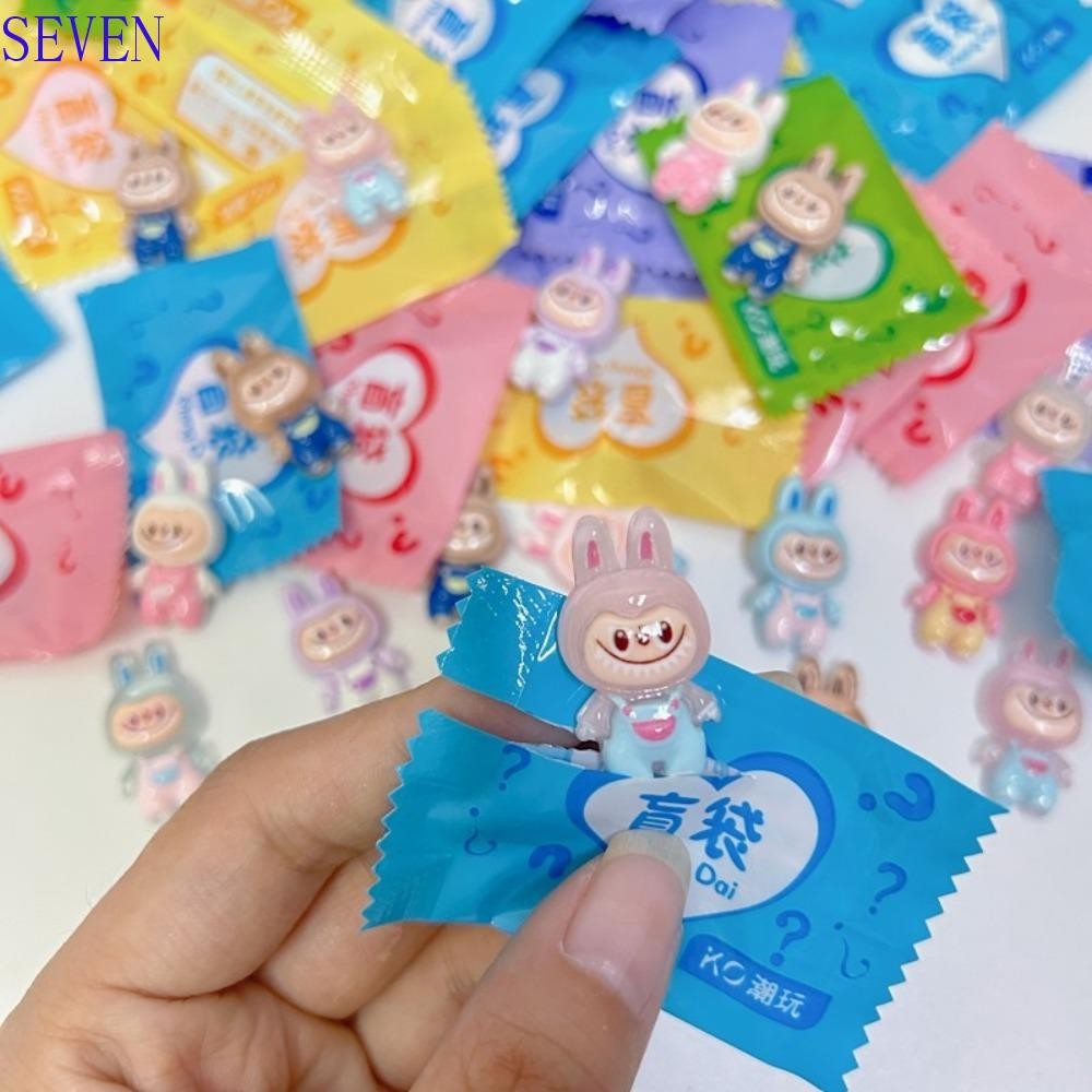 SEVEN 20Pcs Mini Luminous Labubu Model, Luminous Light in The Dark ...