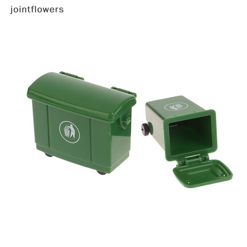 JSS 1Set 1:12 Dollhouse Miniature Trash Can Toy Mini Sanitation Trash ...