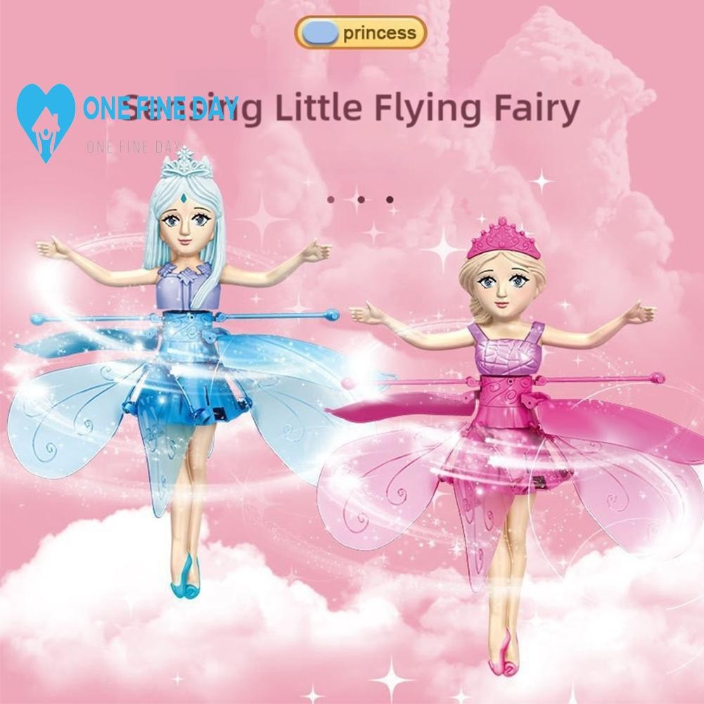 Cute Little Flying Fairy Sensor Aircraft Ufo Flower Fairy Lighting Doll ...