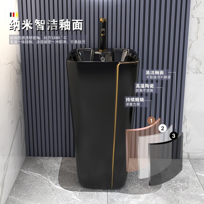 [785People Collection]Vertical Column Type Washbasin Integrated Wash ...