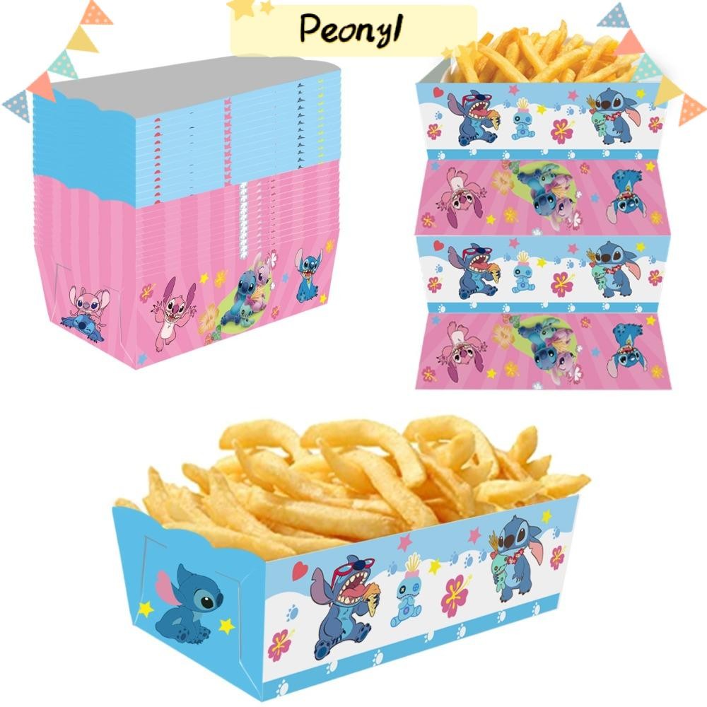 PDONY Popcorn Box, Baby Shower Stitch Paper Food Serving Trays ...