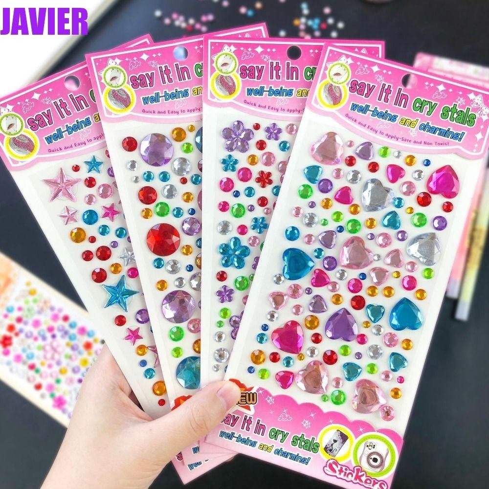JAVIER DIY Acrylic Gem Sticker, Scrapbooking Decoration Stickers 3D Gem ...